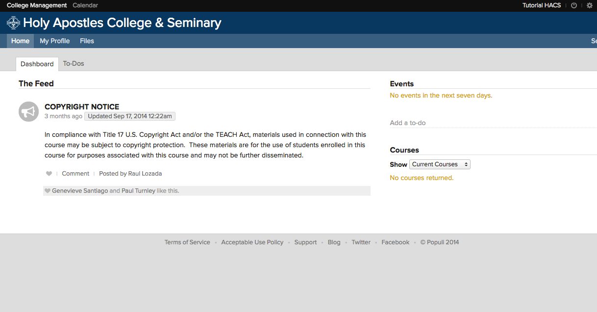 Email and Populi Instructions - Holy Apostles College & Seminary